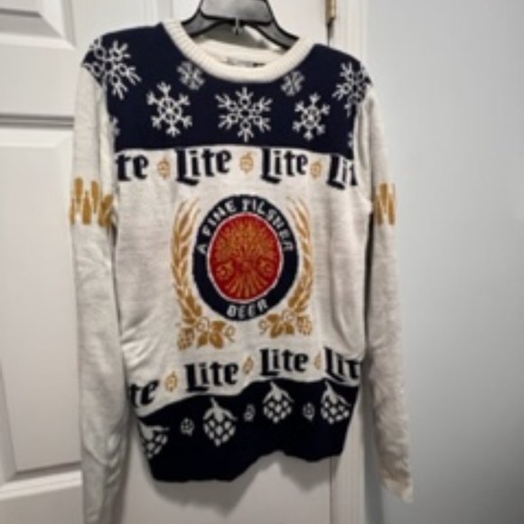 Miller Lite | Sweaters | Miller Lite Medium Unisex Sweater | Poshmark